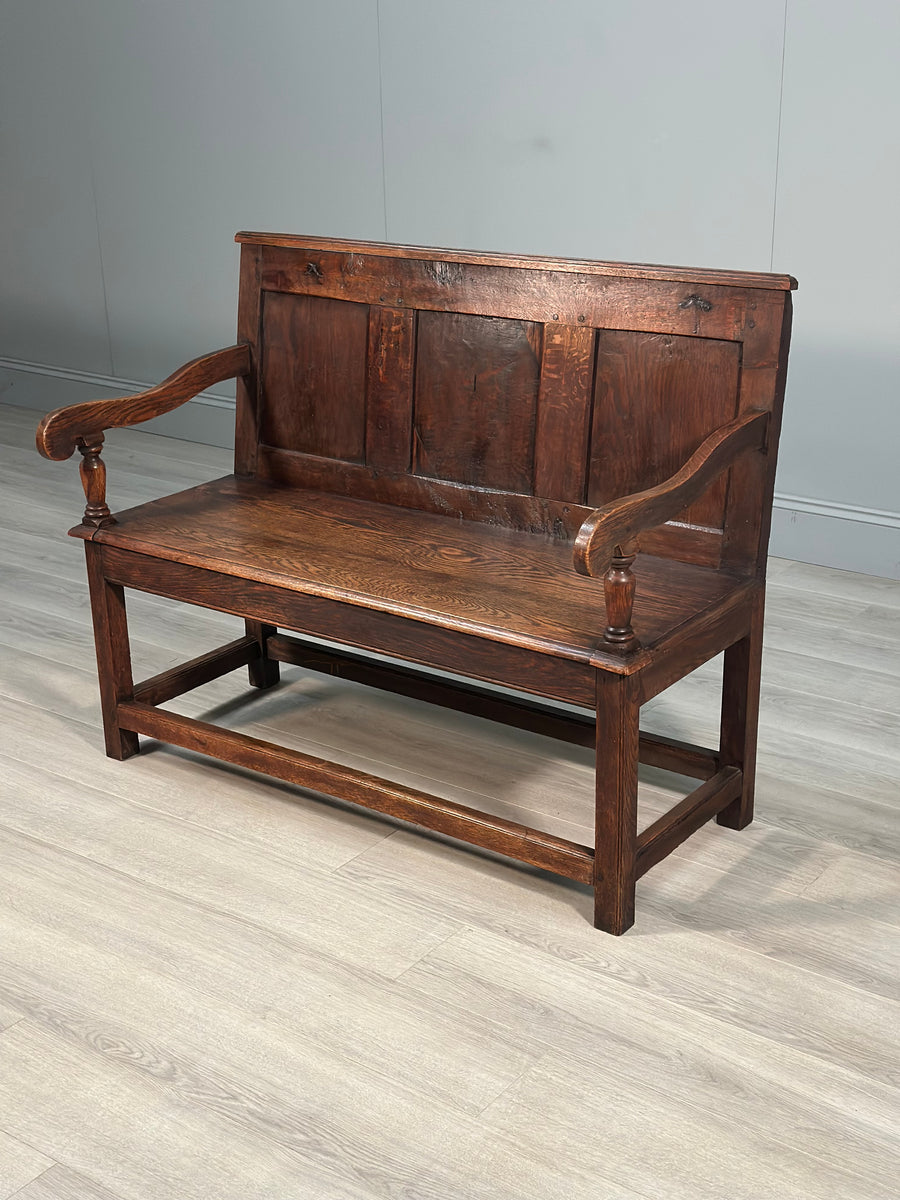 Antique Georgian Oak Settle – Arthur Rawes Antiques