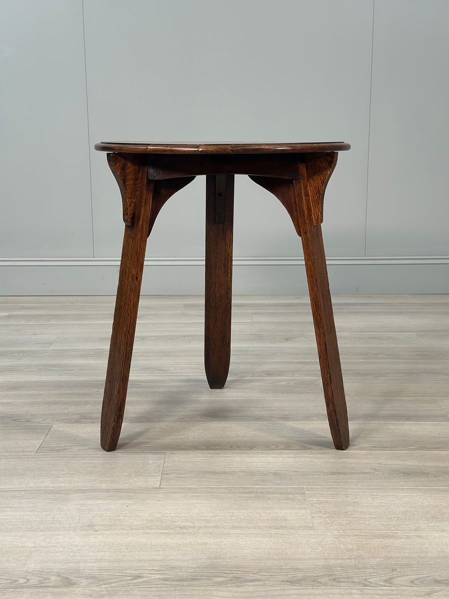 Arts & Crafts Oak Cricket Table c1930 – Arthur Rawes Antiques