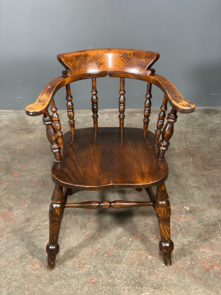 Antique Captains Smokers Bow Elm Desk Chair – Arthur Rawes Antiques